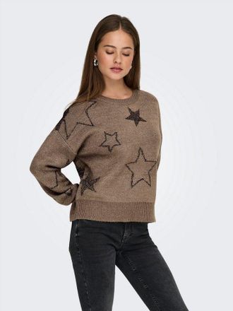 Only Rundhalspullover ONLROSIE LS O-NECK GLITTER KNT