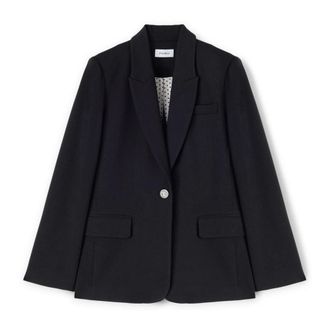 Motivi Einreihiger Blazer aus Cr&ecirc;pe-Gewebe - - Jackets - Damen - Schwarzk - S