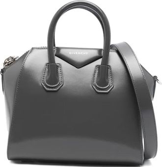 Givenchy Hobo Bags - Structured Grey Handbag In Silk And Nylon - Gr. unisize - in Grau - f&uuml;r Damen