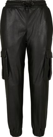 Urban Classics Ladies Faux Leather Cargo Pants Black XXL