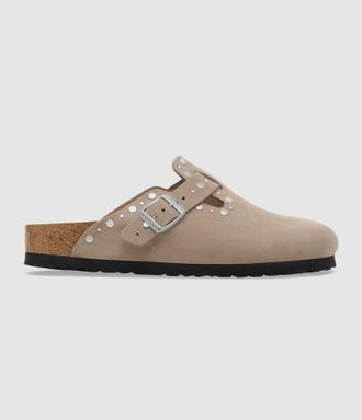Birkenstock Sabots Boston Rivet Leve Taupe