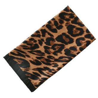 IFUNDOM Foulard L&eacute;opard pour Femme 180 X 100 CM en Coton Doux &Eacute;charpe de Plage L&eacute;g&egrave;re et Ch&acirc;le de Voyage Bordure Noire Accessoire Mode et Protection Solaire