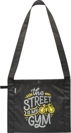 Tatonka Bike Musette M (5L) - Flache und leichte Umhängetasche für Radfahrer - Klein zusammenfaltbar - 5 Liter Volumen (Black)