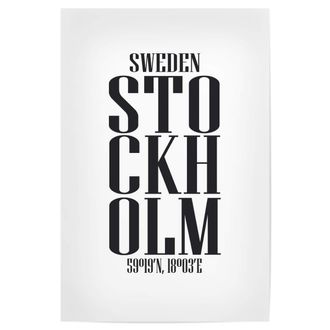 artboxONE Poster 30x20 cm St&auml;dte Stockholm Art - Bild Scandinavian Design Art Prints b&uuml;rowanddekor