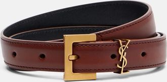 Saint Laurent Ceinture Cassandre en cuir