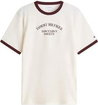 Tommy Hilfiger T-shirt uni &agrave; bords contrast&eacute;s