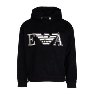 Emporio Armani Oversized Schwarzer Hoodie - - Sweatshirts & Hoodies - Herren - Schwarzk - XS