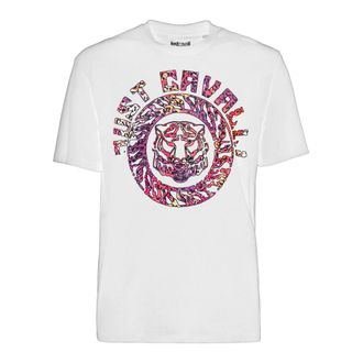 Just Cavalli Homme, Tops, Blanc, Taille: XS T-shirts et Polos