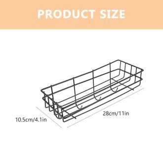 DOITOOL Wandregal aus Eisen ohne Bohren 1 Stück mit 4 Haken Rostbeständig für Küche und Badezimmer