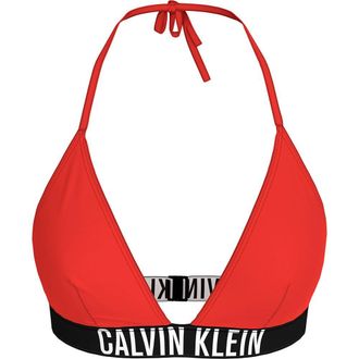 Calvin Klein Damen Bikini Oberteil Triangel Herausnehmbare Polster, Rot (Flaming Chili), S