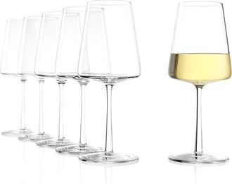 Stölzle Weißweingläser Power 404ml 6er Set, mit Eichmarke 0,2l,ideal für Gastronomie, Catering und Hotels