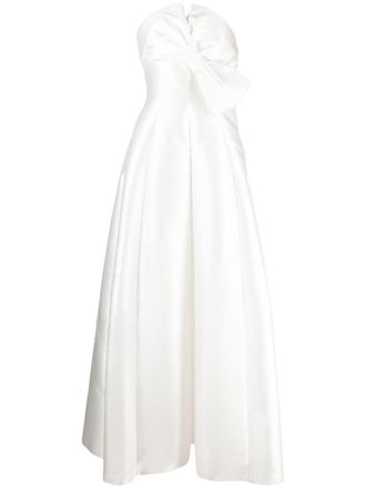 Alberta Ferretti Verziertes Abendkleid - Wei&szlig;