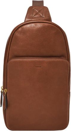 Fossil Finn Herren Braune Leder Tasche, MBG9646212