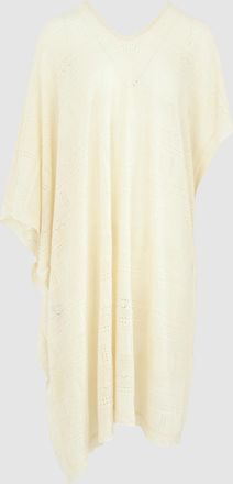 Kujten Cape Melania Pointelle Blanc