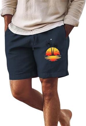 Generic Short de bain pour homme - Short de plage d&eacute;t&eacute; - S&eacute;chage rapide - Short de bain pour homme, bleu marine, 3XL