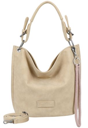 Fritzi Aus Preu&szlig;en Fritzi31N Vintage Sand Hobo Kunstleder Damen Umh&auml;ngetasche Handtasche Festival City vegan abnehmbarer Anh&auml;nger Vintage-Waschung 28 x 26 x 13 cm, Gelb