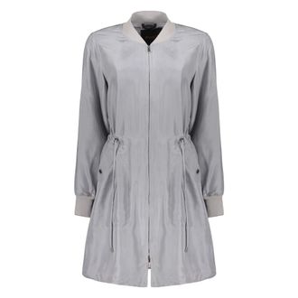 Moorer Seidenjacke mit Tunnelzug in der Taille - - Coats - Damen - Grau - XS
