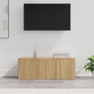 vidaXL Vidaxl - Meuble tv Ch&ecirc;ne sonoma 80x34x30 cm Bois ding&eacute;nierie