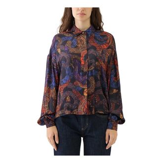 Just Cavalli Schlangenmuster Viskose Hemd - - Blouses & Shirts - Damen - Mehrfarbig - M