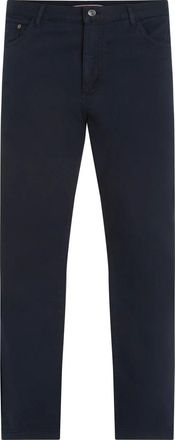 Tommy Hilfiger Homme, Pantalons, Bleu, Taille: W32 Pantalon Bleu en Coton et Élasthanne