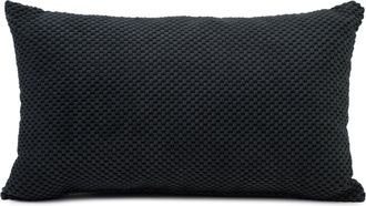 G&ouml;zze Kissen Sven, Dekokissen in genoppter Optik, Weiches Sofakissen mit F&uuml;llung, 100% Polyester, 30 x 50 cm - Schwarz