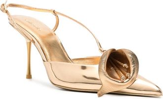 Cult Gaia Calla Slingback Heels - Gold