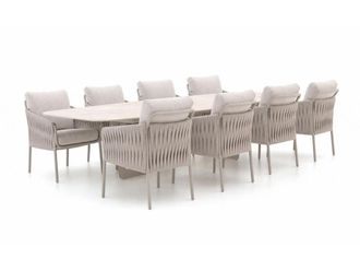 Suns Fiave/Palermo 280 cm Low Dining Gartenm&ouml;bel-Set 9-teilig