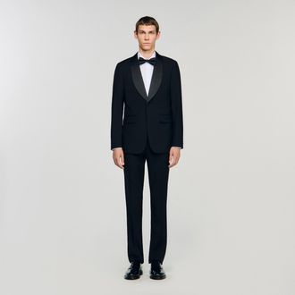 Sandro Veste en laine à col châle