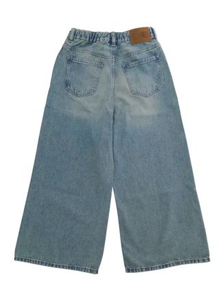 Maison Margiela Girls Kids Jeans Light Blue Front Knot