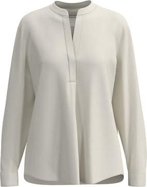 Seidensticker Chemisier femme Seidensticker - chemisier de ville - tunique à col en V - coupe classique - manches longues - uni - 100 % viscose