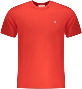 Calvin Klein Homme, Tops, Rouge, Taille: XL T-shirt ras du cou en coton