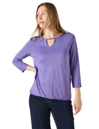 Cecil Damen B322251 Langarmshirt Mit Cut Out, Wild Lilac,XXL