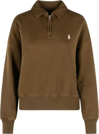 Polo Ralph Lauren classic-collar logo-embroidered polo top - Braun