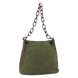 Prada Sac bandouli&egrave;re en nylon Pre-owned - Femme - Pre-owned - Vert - Taille: ONE Size