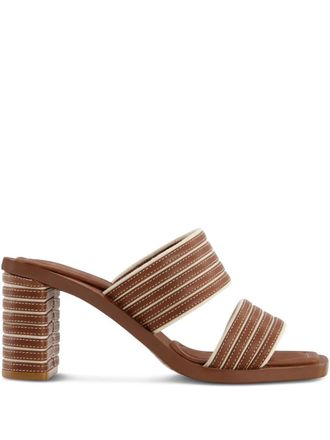 Bernardo Bernardo 1946 70mm Bari striped sandals - Braun