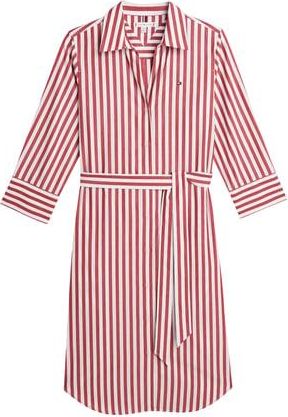Tommy Hilfiger Robe midi ray&eacute;e en coton