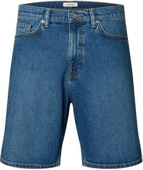 Selected Short droit en denim de coton m&eacute;lang&eacute;