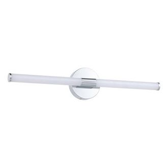 Eglo LED Applique miroir Ramola, lampe salle de bain, m&eacute;tal chrom&eacute; et plastique blanc, lumi&egrave;re blanc chaud-froid, IP44, L 60 cm