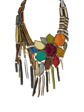 GFW Handgefertigte Halskette mit geometrischen Formen - Gold