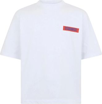 Dsquared2 T-shirt imprim&eacute; logo - Homme - Tops - Blanc - Taille: M
