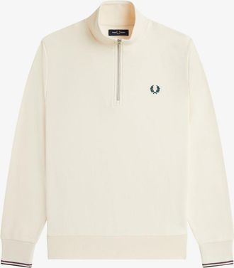 Fred Perry Sweat-Troyer mit Logo-Stickerei und Streifenakzenten in
