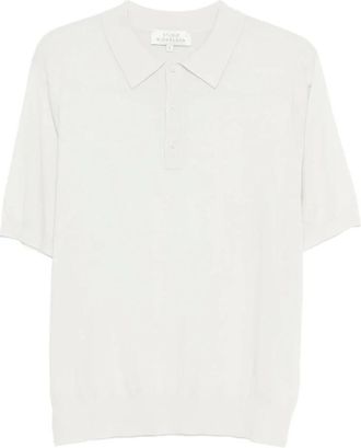 STUDIO NICHOLSON Homme, Tops, Blanc, Taille: L Arieta Knitted Polo