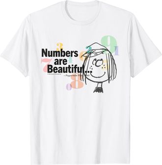 Peanuts Snoopy Peppermint Patty Beautiful Numbers T-Shirt