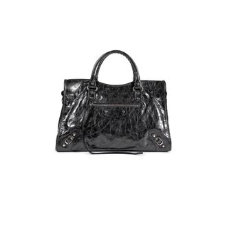 Balenciaga Le City Bag Medium in Metallised Arena Lambskin