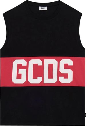 GCDS Gcds, Homme, Tops, Noir, Taille: M T-shirt sans manches