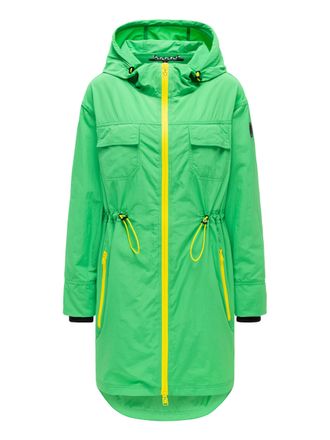 Marikoo Damen Mantel &Uuml;bergangsjacke Tr&uuml;ffelbonbon mit Kapuze