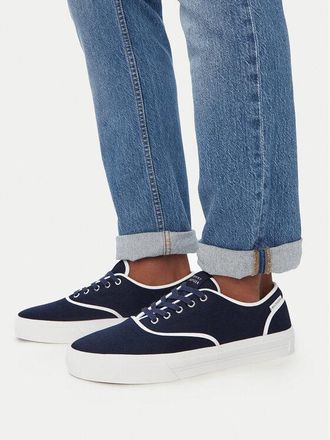 Tommy Hilfiger Sneakers aus Stoff Th Vulc Cup Long Lace Canvas FM0FM05874 Dunkelblau