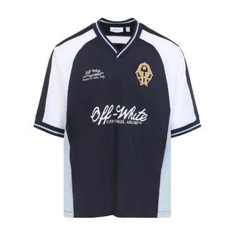 Off-white Homme, Tops, Bleu, Taille: XL T-shirt col en V Royal Team Soccer