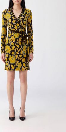 Diane Von F&uuml;rstenberg Robe fourreau longue &agrave; imprim&eacute; floral avec taille fronc&eacute;e et fente avant