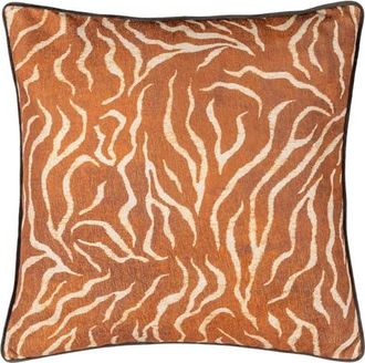 furn. Wylder Tropics Jurong Tiger Kissen, Chenille, Tierdruck, Polyester, gefüllt